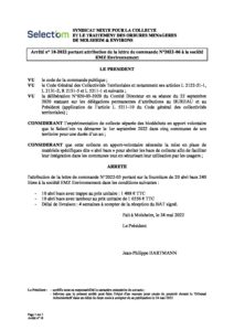 18-2022 portant attribution de la lettre de commande N°2022-06 - Select'om